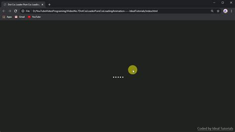 Dot Css Loader Pure Css Loading Animation Youtube