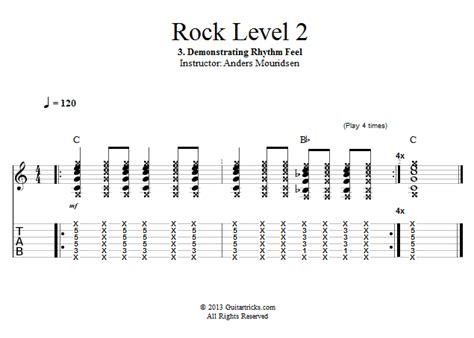 Guitar Lessons Demonstrating Rhythm Feel