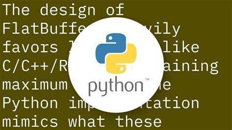 How To Use Flatbuffers In Python The Right Way YouTube