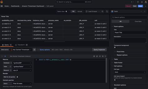 Query Caching In Grafana And Amazon Timestream Faster And More Cost