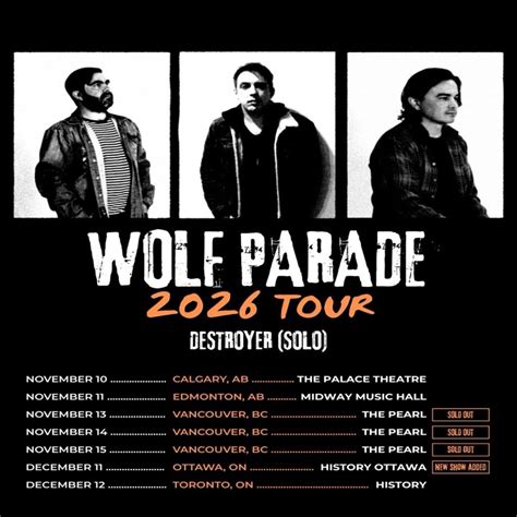 Wolf Parade Announce Summer And Fall 2026 North American Tour Dates
