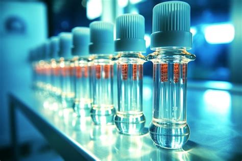 Premium Photo Antibiotic Vials In The Essential Line Of Medical Research