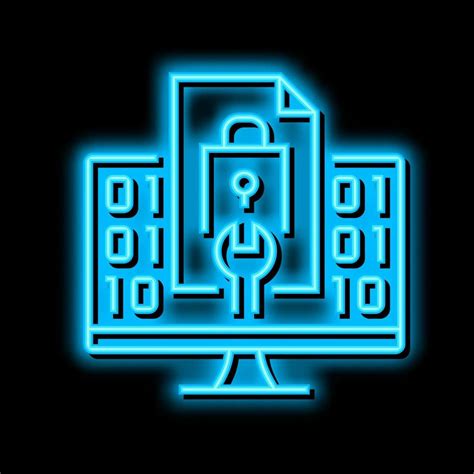 Closed Source Software Neon Glow Icon Illustration 20585212 Vector Art At Vecteezy