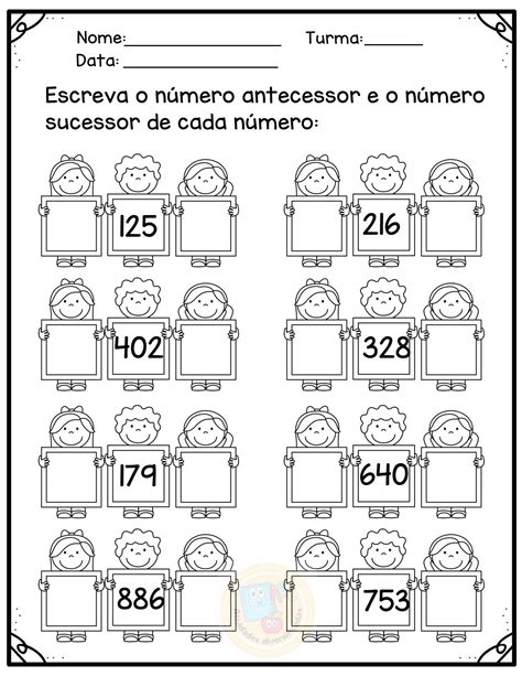 Atividade Sucessor E Antecessor Retoedu
