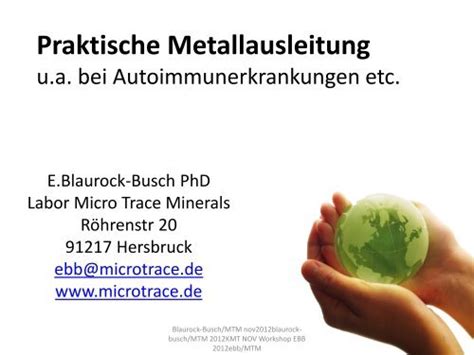 Praktische Metallausleitung Microtrace Minerals