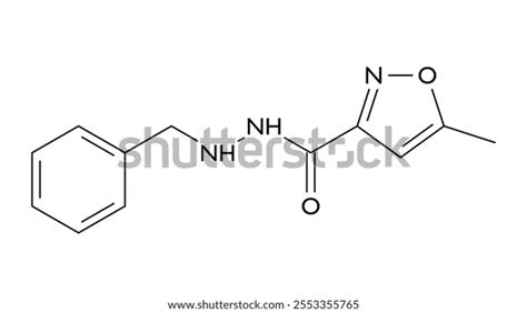 Isocarboxazid Molecule Structural Chemical Formula Ball And Stick Stock