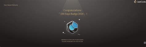 Satyam Mohanty On Linkedin Leetcode 100daysofcode Milestone