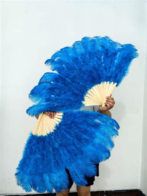 20x36inch Large Ostirch Feather Fan Burlesque Dance Feather Fan Bridal
