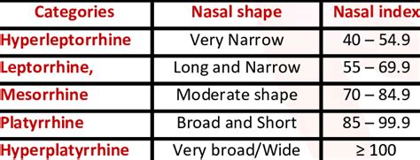 Morphological Classification Of Human Nose Based On The Nasal Index