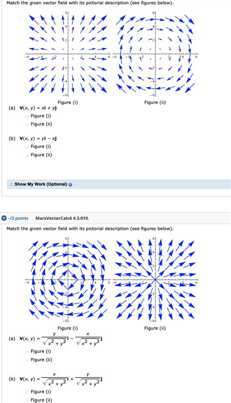 Solved Match The Given Vector Field With Its Pictorial Chegg Com