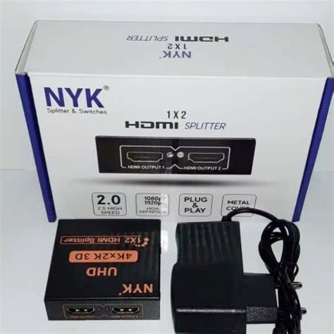 Jual NYK HDMI Splitter 4 Pot Full HD Splitter HDMI 4 Port Shopee Indonesia