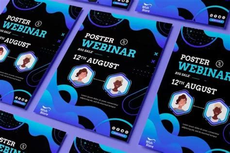 دانلود فایل لایه باز پوستر وبینار خدمات طراحی ویش استور