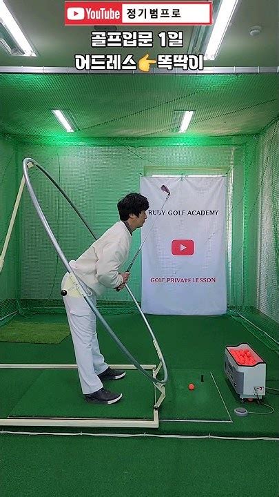 골프입문레슨 1일 어드레스 똑딱이 골프레슨 정기범프로 울산골프레슨 대복골프연습장 테이크백 Youtube