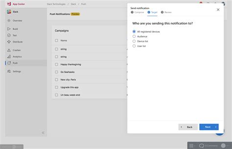 send notification to user instead of device · issue 15 · microsoft appcenter · github