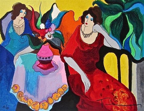 Itzchak Tarkay Blue Mood Itzchak Tarkay For Sale At 1stDibs Itzchak Tarkay Signature