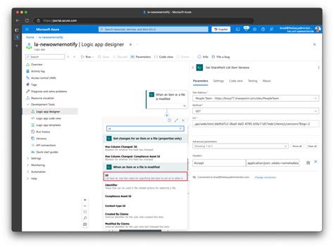 Detect Modified Sharepoint List Items And Retrieve Old Values In Sharepoint Using Logic Apps