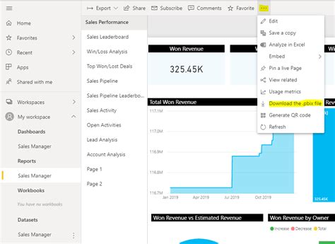 Download The Pbix File From Power Bi Service In Case You Lose Yours