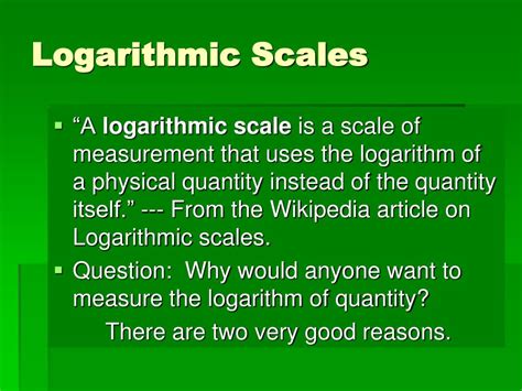 Ppt Logarithmic Scales Powerpoint Presentation Free Download Id256607