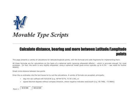 Calculatedistanceandbearingbetween Latitudelongitudepointsdocx
