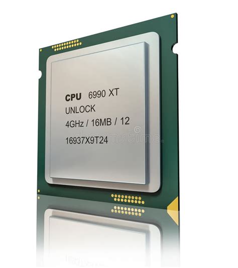 Modern Multicore Cpu Stock Illustration Illustration Of Isolated
