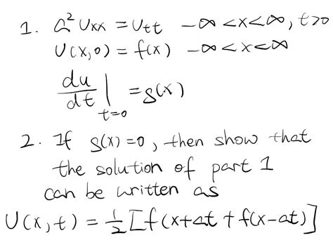 Solved 1 A2uxx Utt Chegg Com
