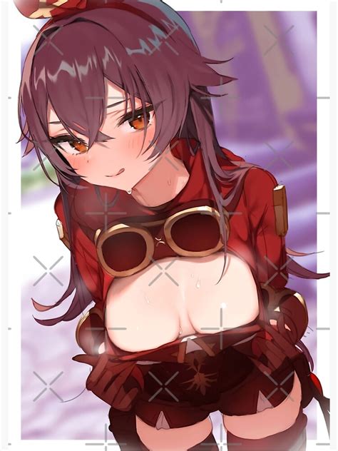 Amber Genshin Impact Design Fanart Poster For Sale By Valekun Redbubble