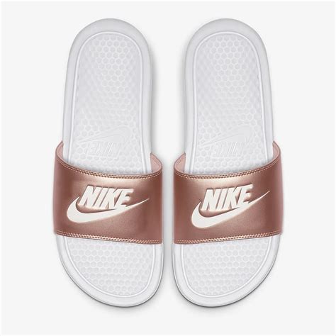 Nike Benassi Jdi Wmns White Metallic Red Bronze Rose Gold Trilogy