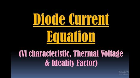 Diode Equation Ideality Factor At Donna Kovach Blog
