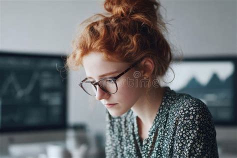 A Woman Leveraging An Ai Algorithm To Understand Complex Data Trends In A Modern Office Setting