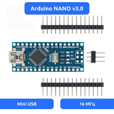 Контроллер Arduino Nano V3 0 нераспаяная на чипе Atmega328 Плата Ардуино Нано V3 0 купить с
