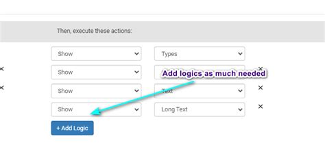how to add multiple conditional logic in a product scaleupprint