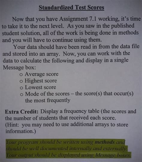 Solved Part 2 Of A Java Test Scores Assignment The First