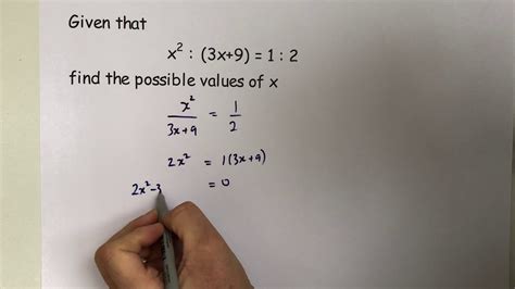 Algebraic Ratios Youtube
