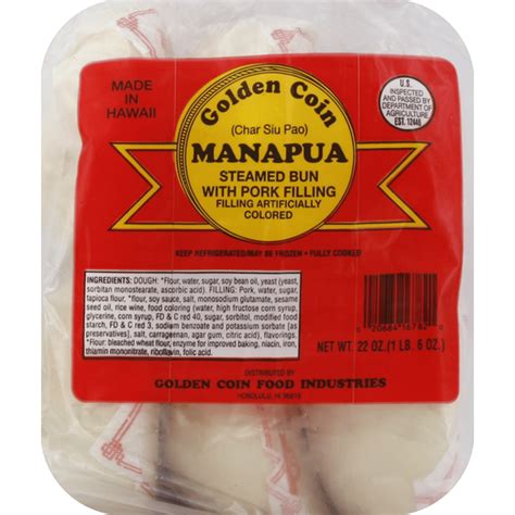 Golden Coin Manapua Steamed Bun With Pork Filling 22 Oz Delivery Or