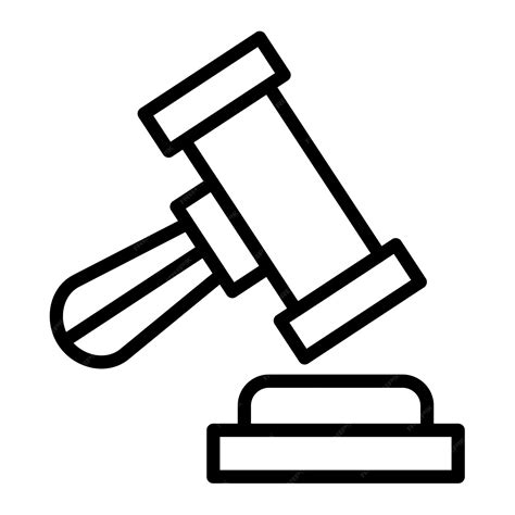 Premium Vector Judge Hammer Vector Illustration