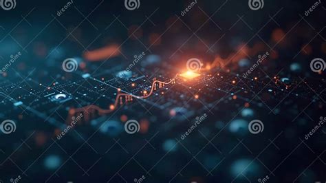 Digital Data Flow Network Stock Illustration Illustration Of