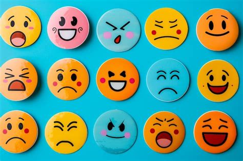 A Bunch Of Buttons With One That Says Quot Sad Quot And The Other Is A Face Premium Ai