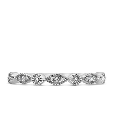 Stackable White Gold Diamond Ring