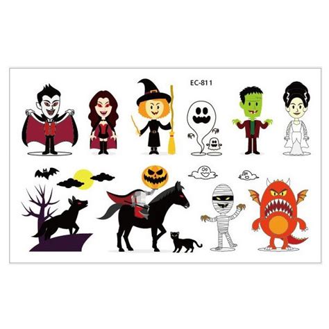스마트보이 Ec811 Kc인증 할로윈 분장 캐릭터 어린이 타투스티커어린이판박이스티커타투스티커물놀이스티커어린이헤나어린이타투스티커마스크스티커얼굴타투스티커페이스