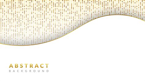 Premium Vector White Background Overlap Layer With Gold Glitters