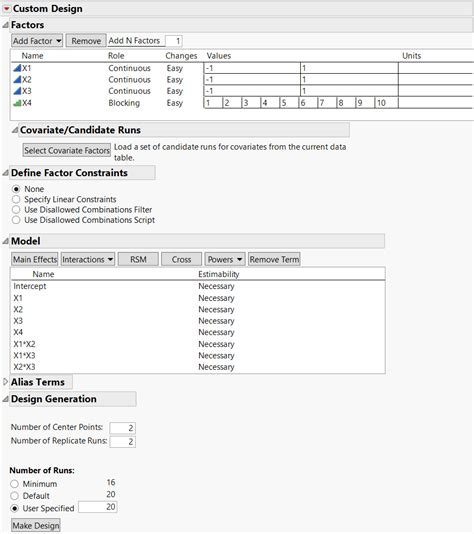 Solved Doe With Replicates On The Extremities Jmp User Community