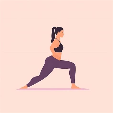 Premium AI Image A Pretty Girl Wearing Yoga Pants Doing Squat Generative Ai