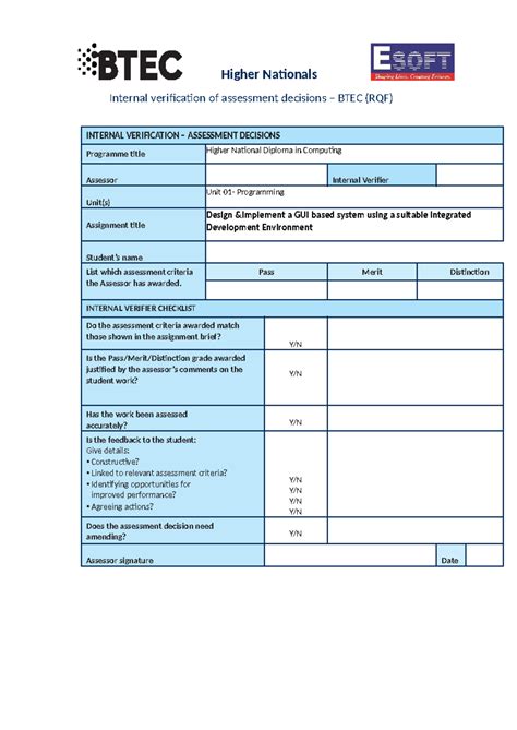 Unit 01 Programming Assignment Hnd Higher Nationals Internal