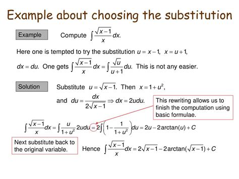 Ppt 55 The Substitution Rule Powerpoint Presentation Free Download