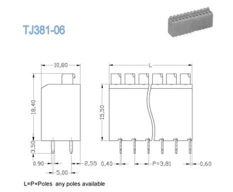 Pitch Mm PCB Spring Terminal Block Connector Volt A Waterproof