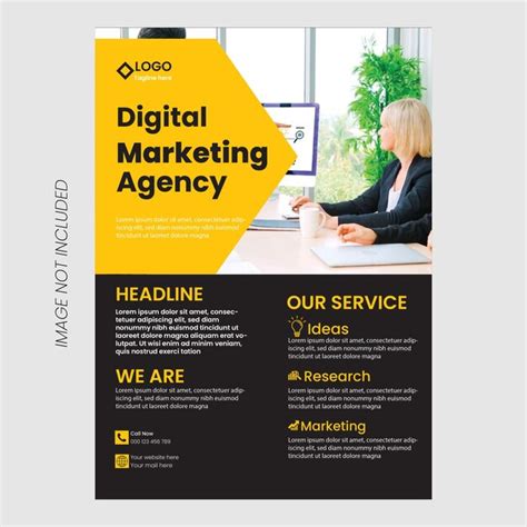 Flyer De La Agencia De Marketing Digital Vector Premium