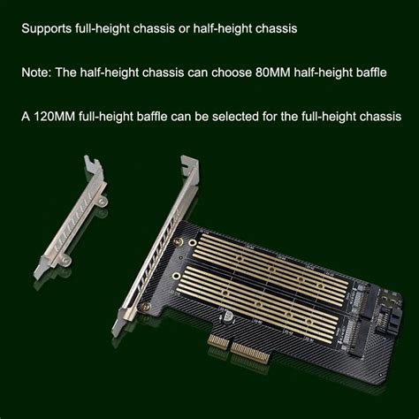 M NVME NGFF SSD To PCIE SATA Dual Disk Conversion Expansion Card