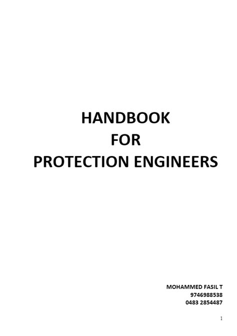 Practical Handbook For Relay Protection Engineers Eep