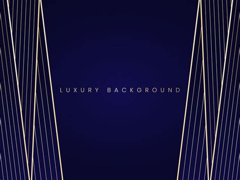 럭셔리 로얄 블루와 골든 추상적 인 배경 프리미엄 벡터