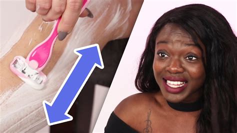 Women Try A Razor That Shaves Both Ways Youtube